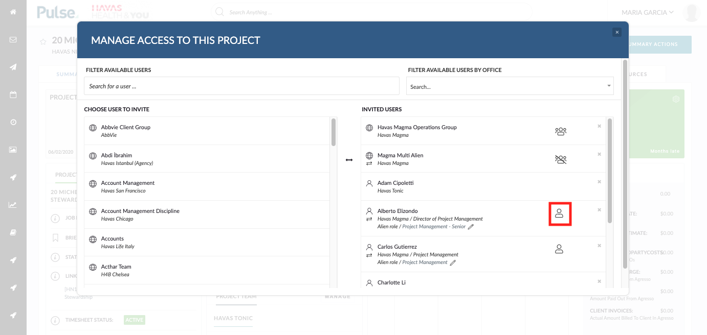 How to mark users as 'Alien Users' - Pulse