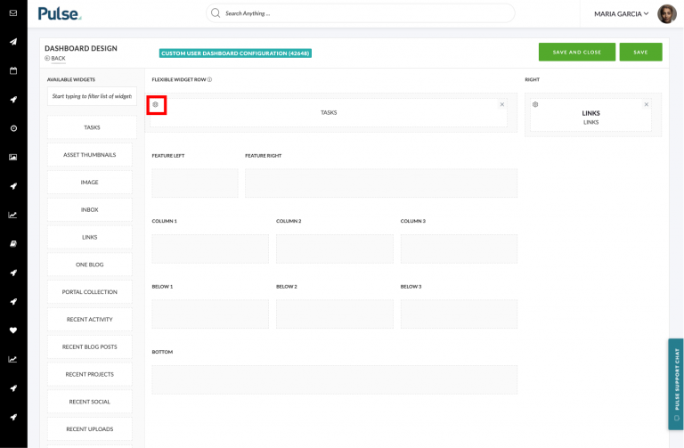Introducing Customisable ‘Task Widgets’ for your Home Dashboard. - Pulse