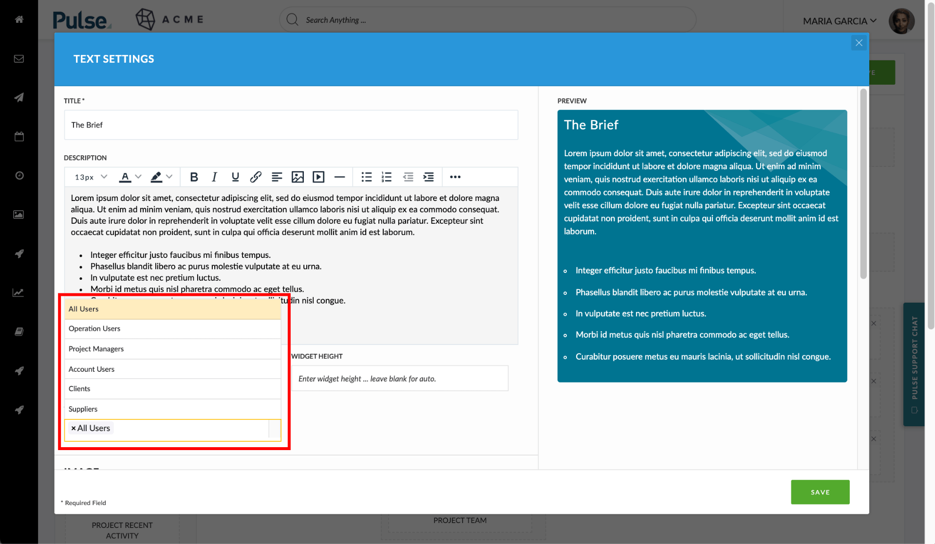 Controlling the Visibility of Passport Widgets - Pulse