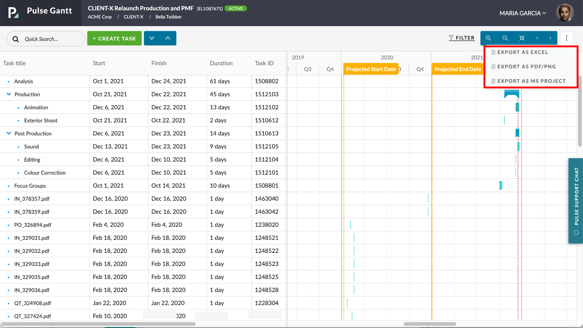 Introducing the improved Gantt Chart with 4 new features - Pulse