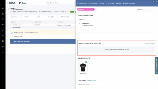 Start New Review Round - Pulse Project Management Software