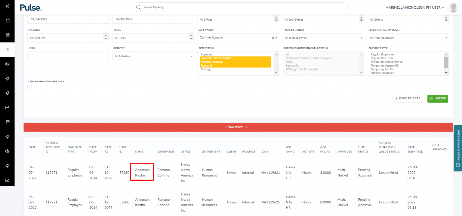 How to solve 'IMPORTANT - Need to Approve timesheets' - Pulse Project Management Software