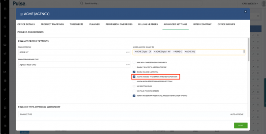 How to enable the ‘Allow Agresso to override timesheet supervisor ...