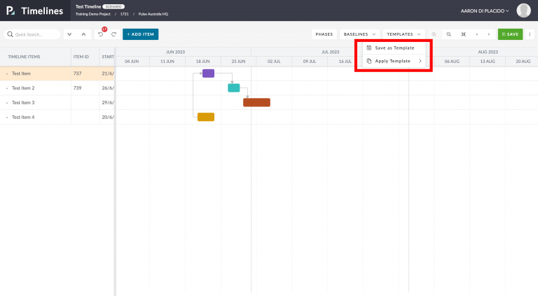 Templates - Pulse Project Management Software