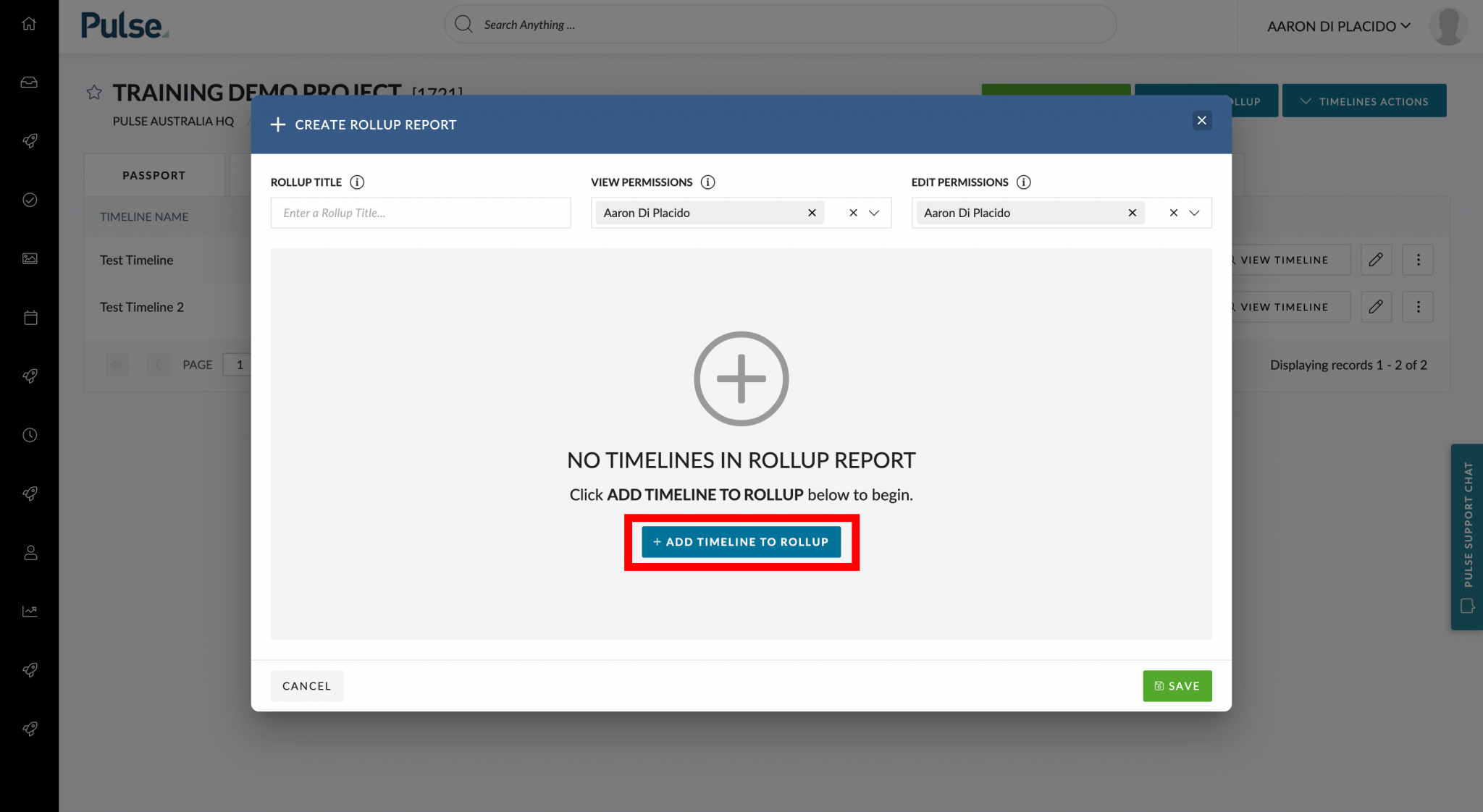 Roll-Ups - Pulse Project Management Software