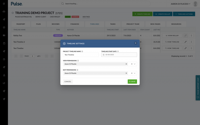 Managing Your Timelines - Pulse Project Management Software