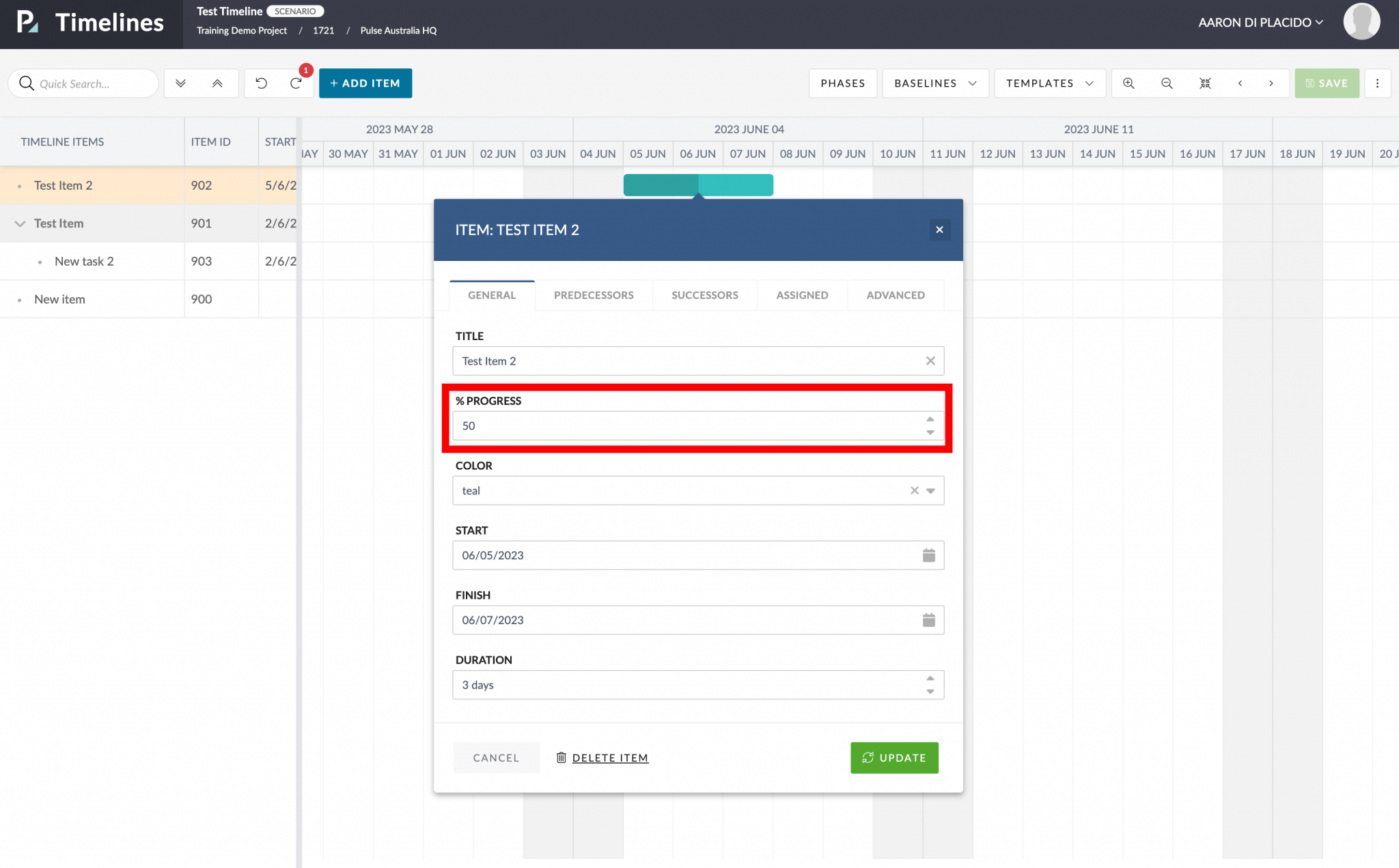 Progress - Pulse Project Management Software